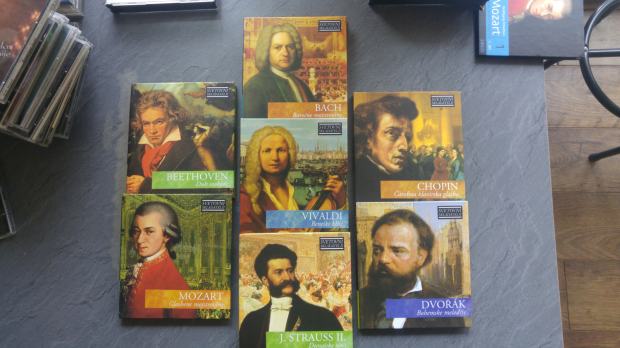 7 X CD KLASIKA: MOZART,BEETHOVEN,BACH,VIVALDI,CHOPIN,STRAUSS.. (02)