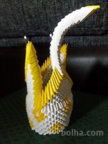 LABOD IZ PAPIRJA V 3D ORIGAMI TEHNIKI