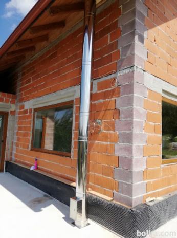Inox dimnik fi 200DW troslojni 7 metrov Z MONTAŽO