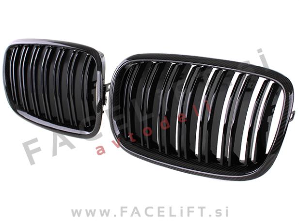 BMW X6 / E71 (08-14) / ledvičke / karbon (sijaj)