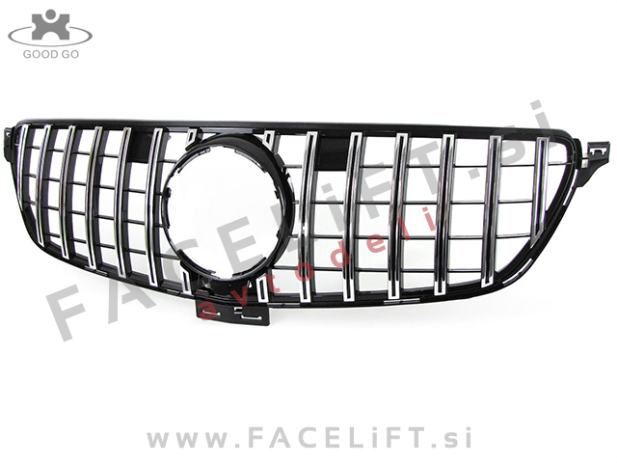Mercedes GLE / W166 (15- ) / maska / črna kromirana (sijaj)