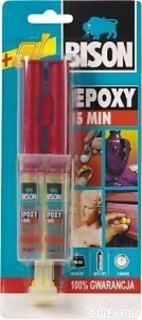 Epoksi lepilo Bison 5 min 24 ml, prozorno