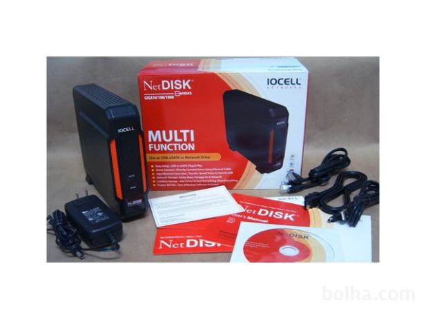 NetDISK Iocell / NAS - Gigabit LAN, USB 3, eSata
