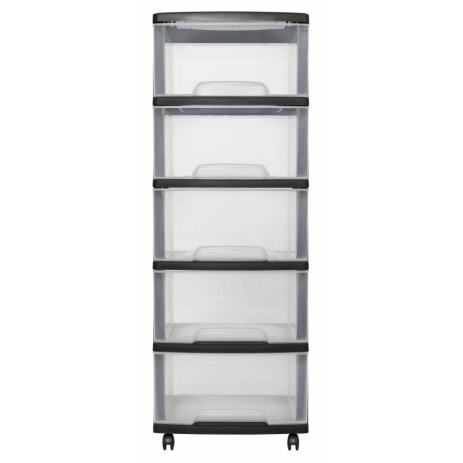 Curver Essentials predalnik 100 L prozoren in črn