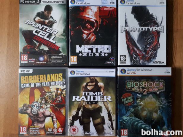 Dobre stare računalniške igre igrice originali PC cd dvd