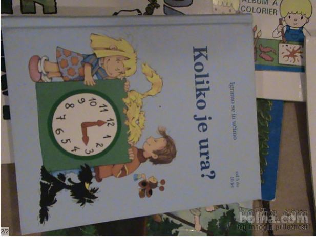 manjša knjiga za otroke KOLIKO JE URA? naprodaj