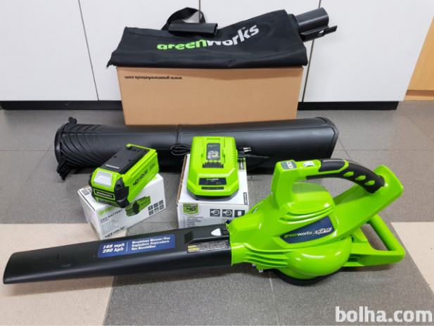 Greenworks 24312 akumulatorski sesalnik/puhalnik listja 40V