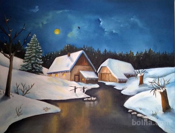 Prodam umetniško sliko ZIMA