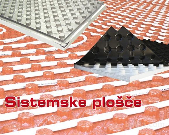 Sistemske plošče za talno ogrevanje z izolacijo ali brez