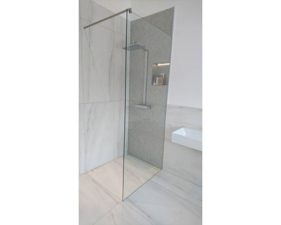 Fiksna tuš stena NOVA 200cm x 90cm 8mm kaljeno - walk in tuš