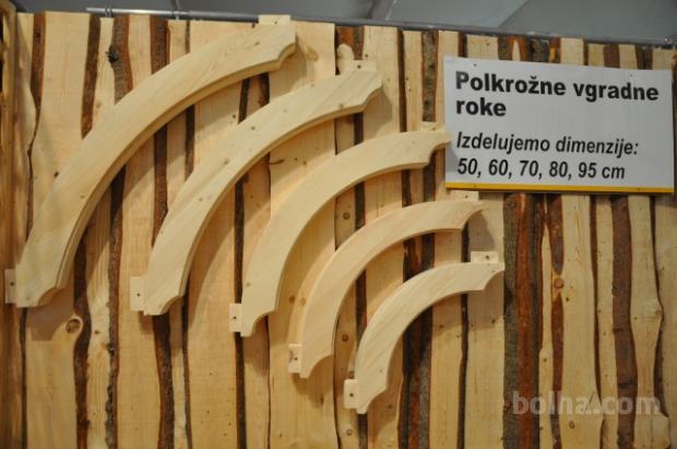 Lesene polkrožne vgradne roke