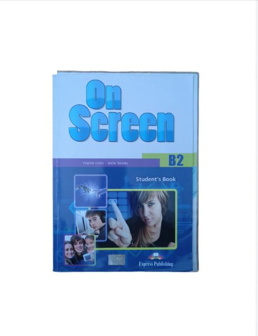 On Screen B2, students book + writing book in CD