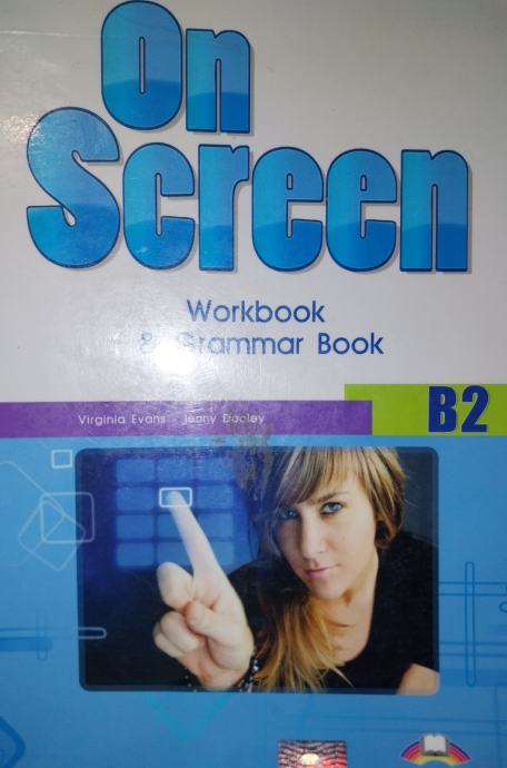 On screen, workbook and grammar book b2