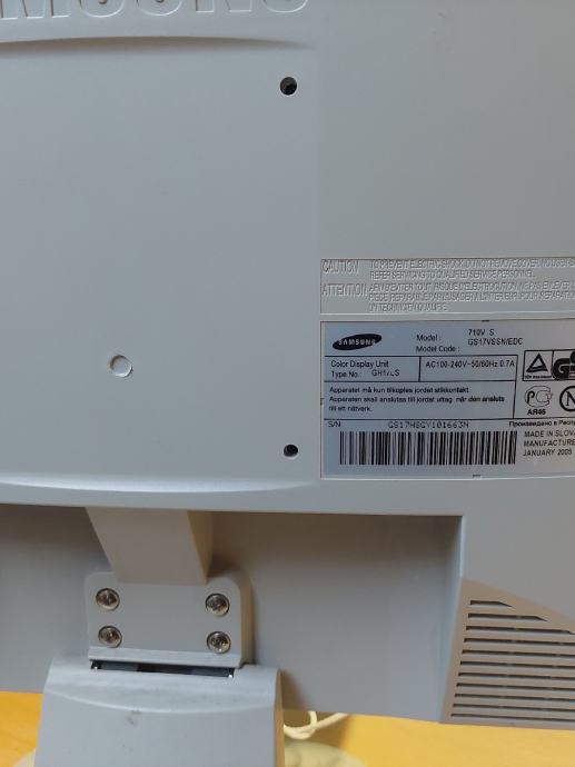 monitor Samsung syncmaster 710v