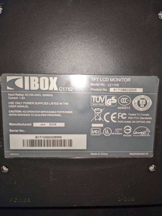 CiBox C1752 LE1708 17 LCD