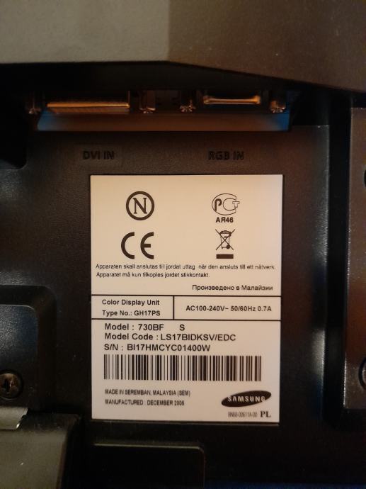 monitor Samsung SyncMaster 730BF