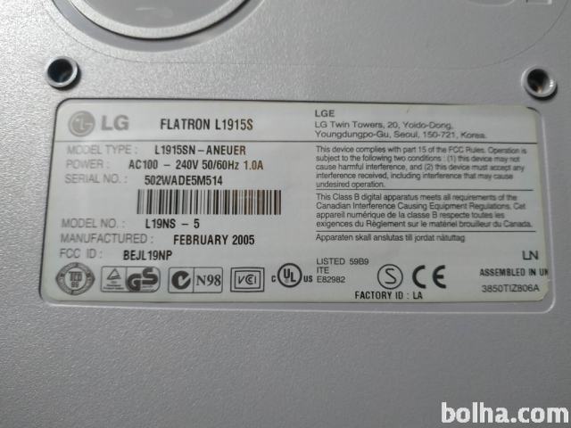 Monitor LG Flatron L1915S