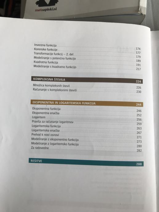 Planum novum - matematika 2.letnik