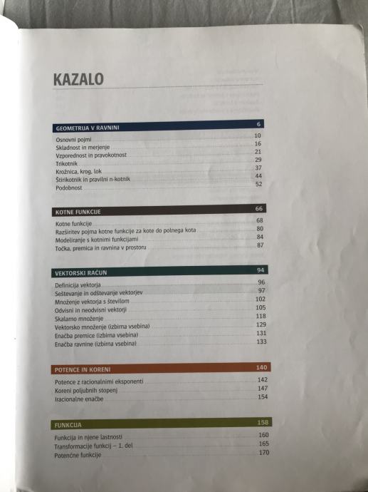 Planum novum - matematika 2.letnik