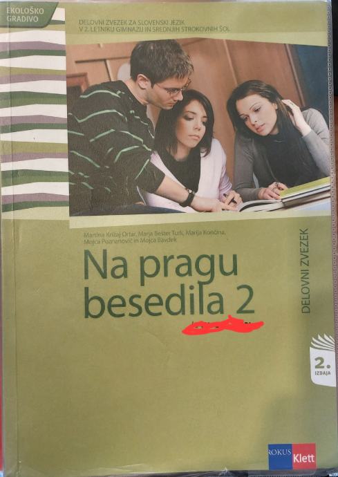 Na pragu besedila 2 delovni zvezek