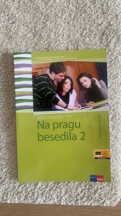 Na pragu besedila 2, delovni zvezek za slovenscino v 2. letniku