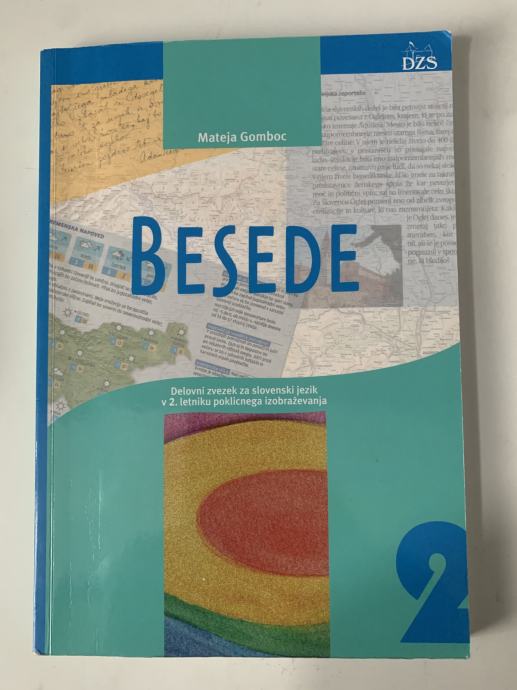 Besede Mateja Gomboc delovni zvezek za slovenski jezik v 2. letniku