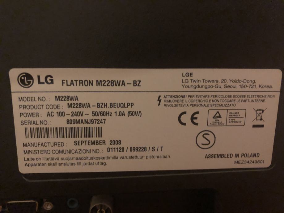 Prodam monitor LG Flatron wide