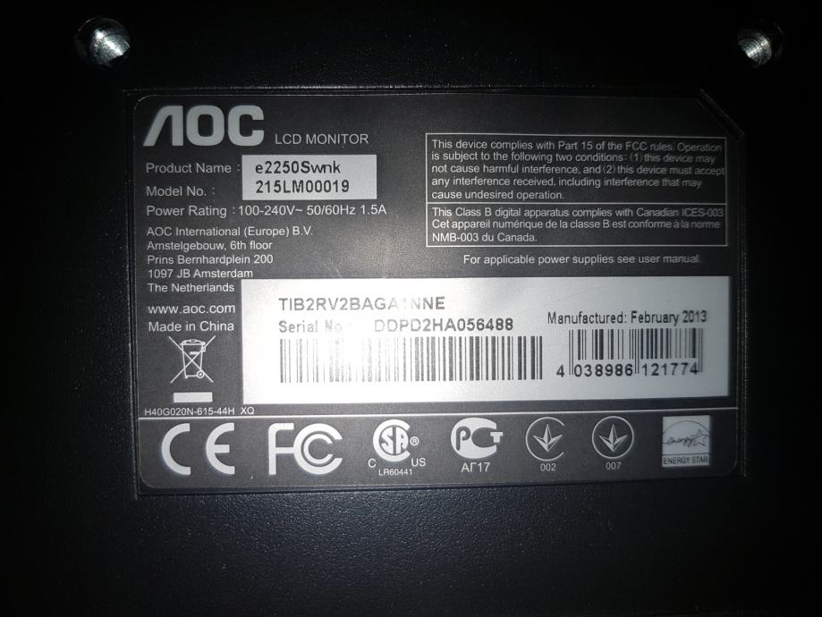 LCD LED MONITOR VOC 22