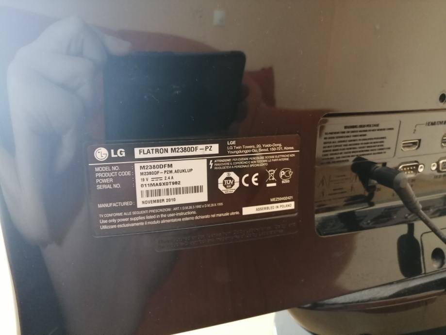 Monitor LG M2380DF TV tuner