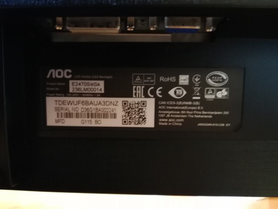 Monitor AOC 24inch 60hz 1920x1080