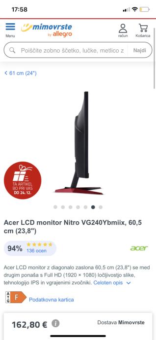 nov gaming monitor ACER Nitro VG240