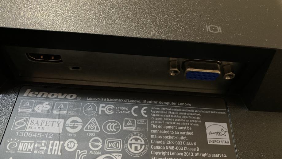 Lenovo ThinkVision LT2423 24 FHD LED Backlit LCD Monitor z zvočniki