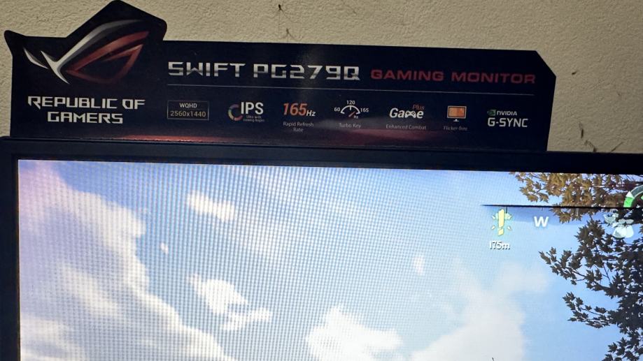 ASUS ROG SWIFT PG279Q Gaming Monitor IPS 165Hz G-SYNC 2K