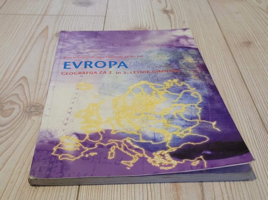 Učbenik Evropa za geografijo v 2. in 3. letniku gimnazije