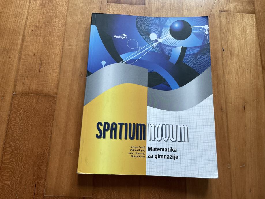 Učbenik Spatium Novum za matematiko, 3. letnik Gimnazija