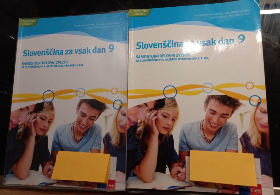 Delovni zvezek 1. in 2. del - Slovenščina za vsak dan 9