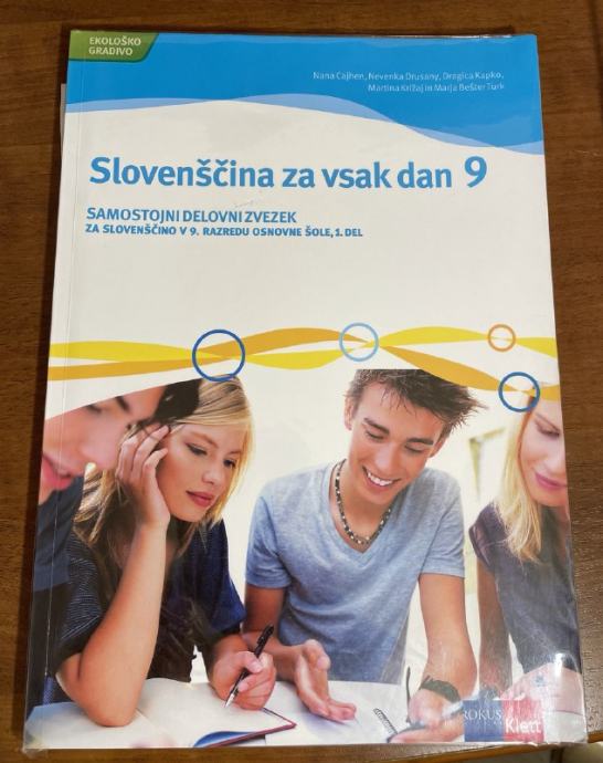 Slovenščina za vsak dan 9, samostojni delovni zvezek 1. in 2. del