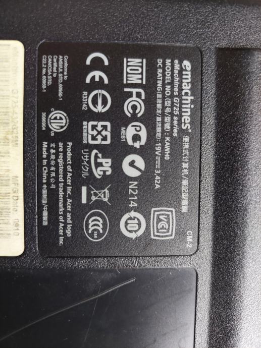 Acer eMachines G725