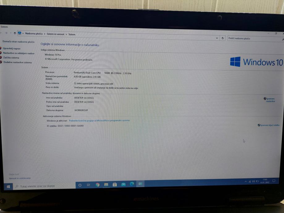 Acer eMachines G725
