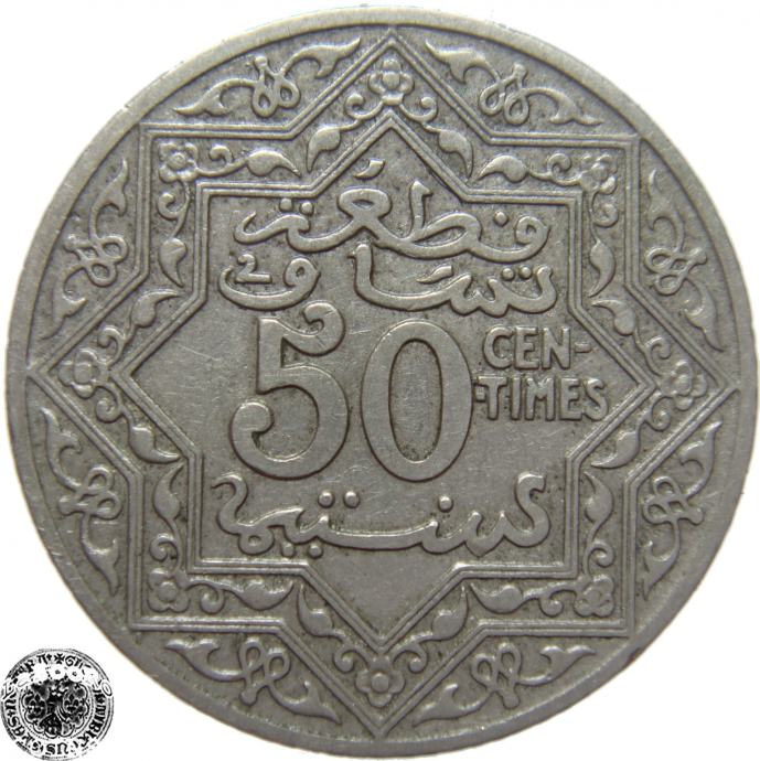 LaZooRo: Maroko 50 Centimes 1921 VF/XF