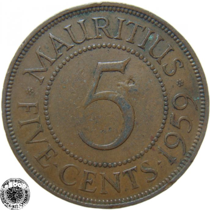 LaZooRo Mavricij 5 Cents 1959 VF lazooro-mavricij-5-cents-1959-vf
