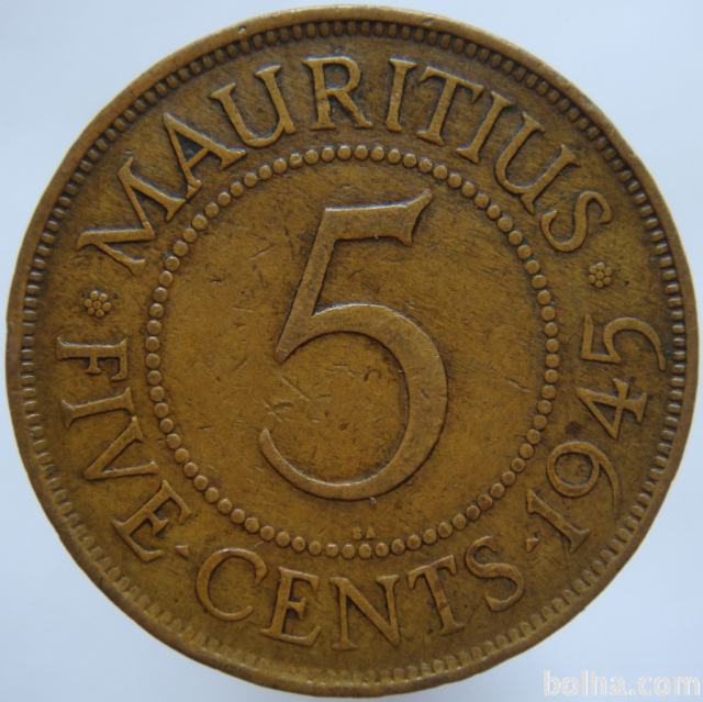 Mavricij 5 Cents 1945 VF