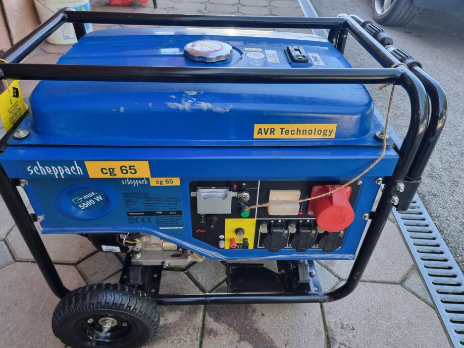 Elek. Agregat Scheppach cg65 5.5kv 13 hp 3faze