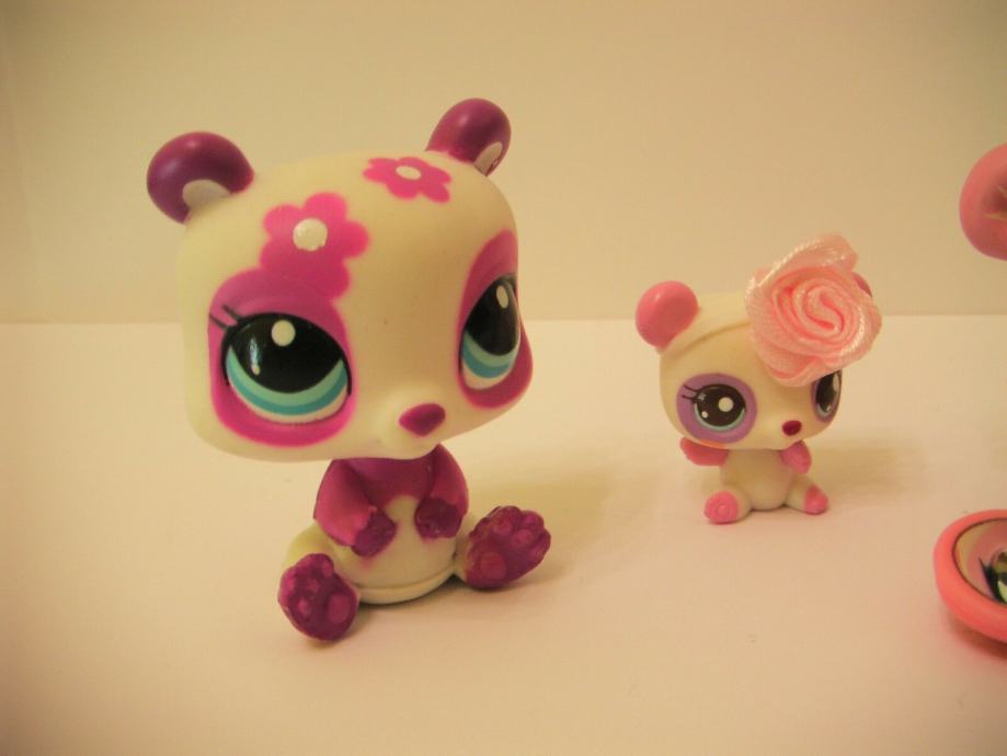 ORIGINAL Littlest pet shop#899#2459#2675-Baby!Družina Panda medvedkov!