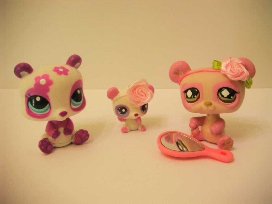 ORIGINAL Littlest pet shop#899#2459#2675-Baby!Družina Panda medvedkov!