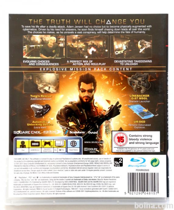 DEUS EX, Human Revolution - Limited Edition (PS3)