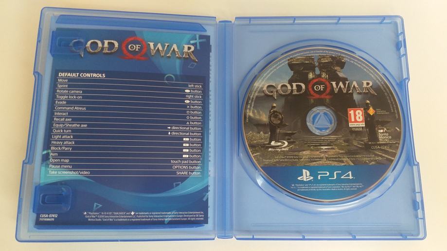 PS4 igra God Of War (PS 4, PlayStation 4, GOW)