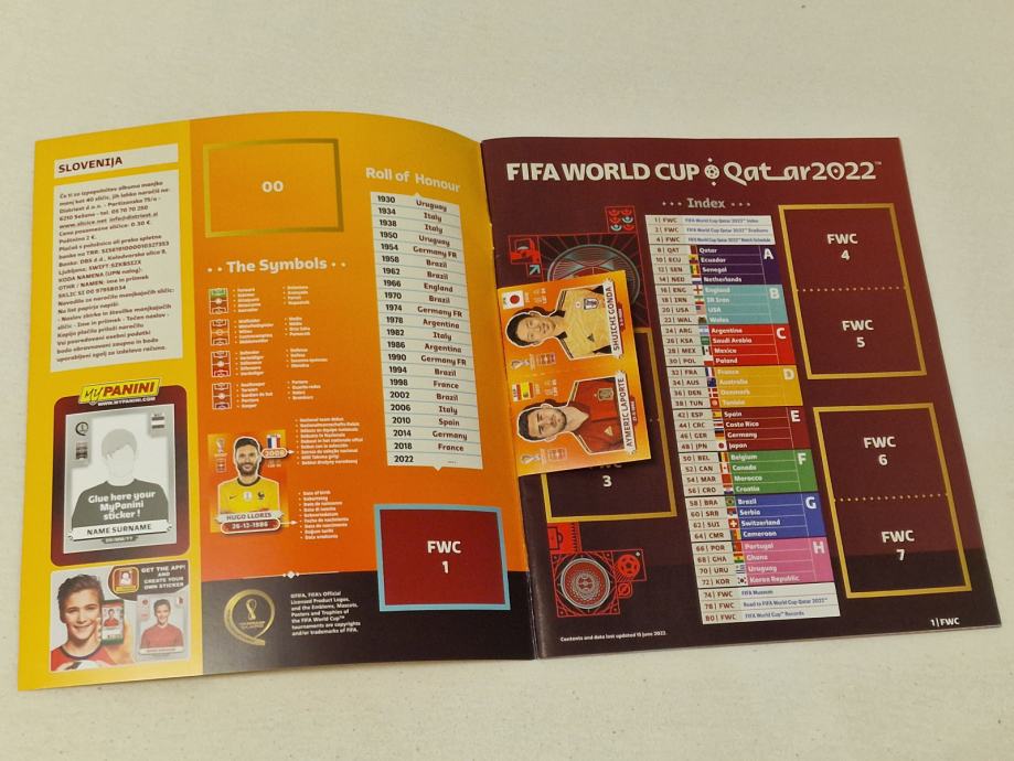 Nikoli uporabljen album FIFA WORLD CUP Qatar 2022 , Panini