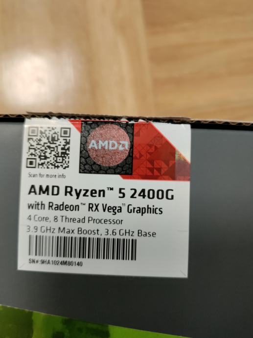 Ryzen 5 AMD 2400G Procesor z grafično kartico