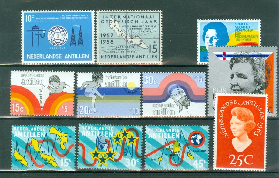 Antili 1972/73 3 serije in 3 sam. znamke MNH**